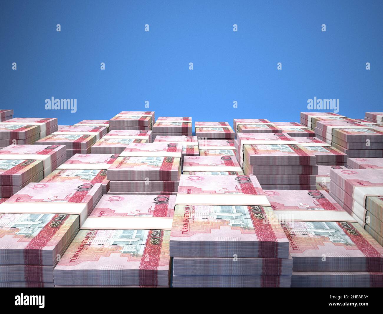 Money of Turkmenistan. Manat bills. TMT banknotes. 10 Turkmen. Business ...