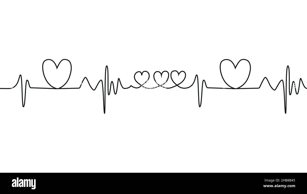 love lettering heartbeat design positive motivational optimist heart ...