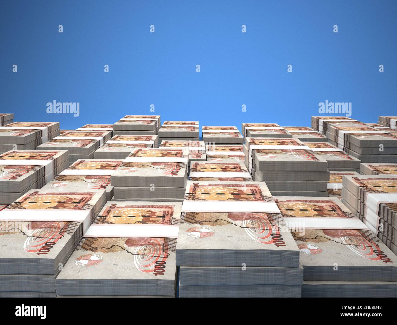 Money of Uganda. Shilling bills. UGX banknotes. 1000 Ganga. Business ...