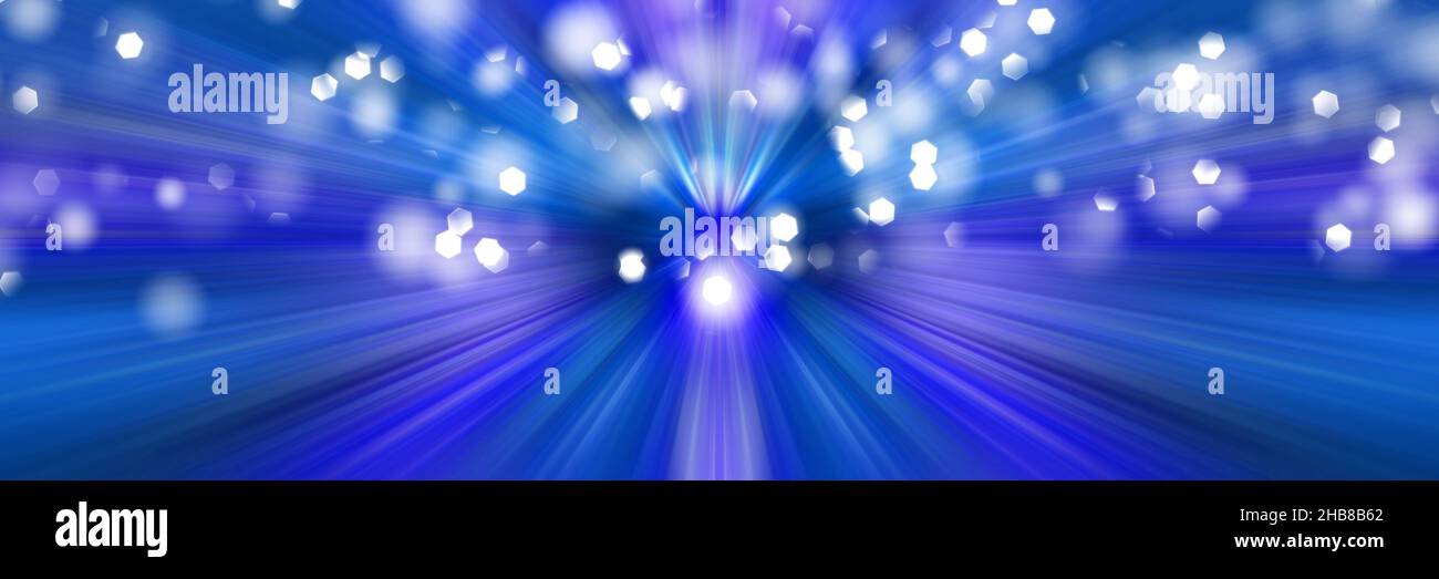 Abstract glowing blue background with bokeh effect Stock Photo - Alamy