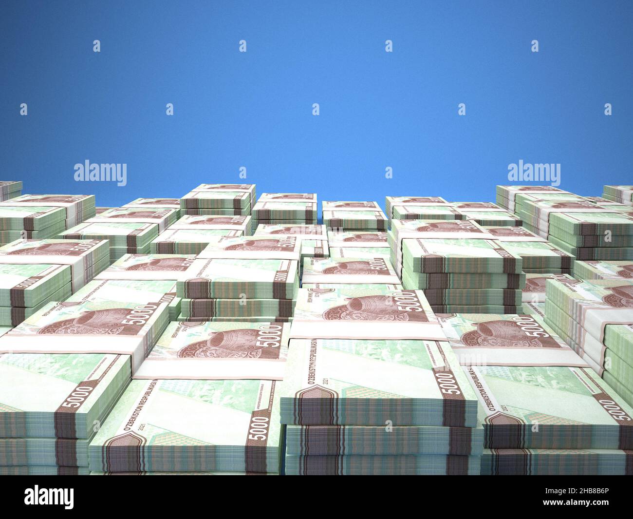 Money of Uzbekistan. Som bills. UZS banknotes. 5000 Uzbek. Business ...
