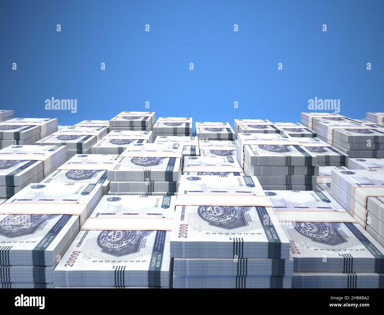 Money of Uzbekistan. Som bills. UZS banknotes. 20000 Uzbek. Business ...