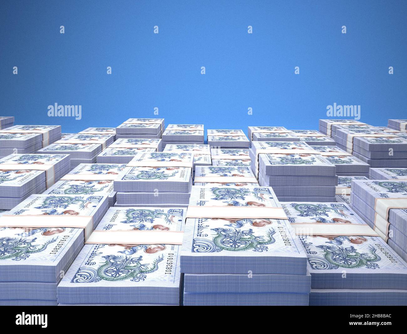 Money of Bhutan. Ngultrum bills. BTN banknotes. 1 Dzongkha. Business ...