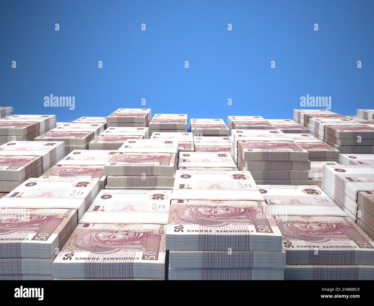 Money of DR Congo. Franc bills. CDF banknotes. 50 French. Business ...