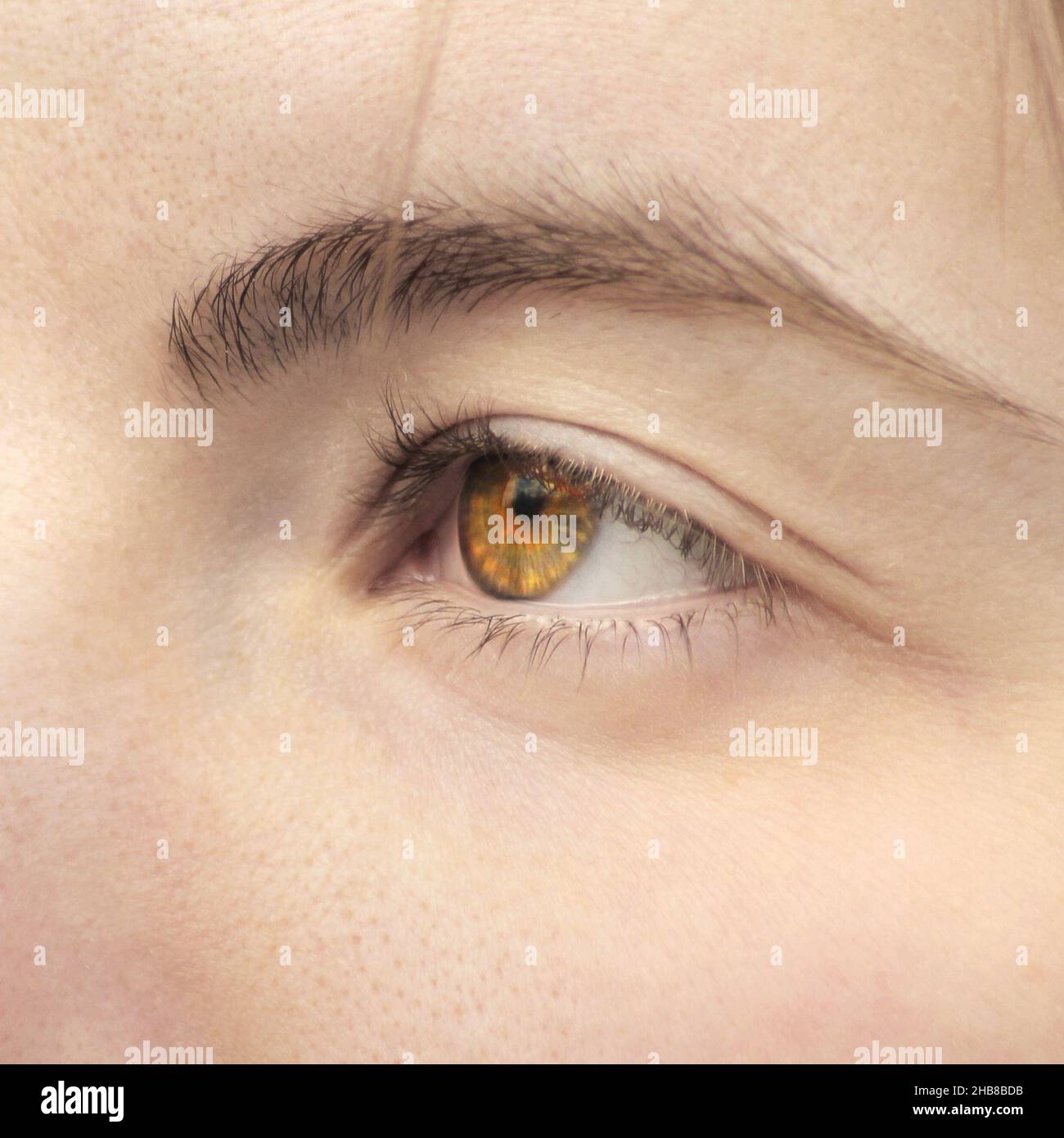 Woman with one eye closed one eye open hi-res stock photography and ...