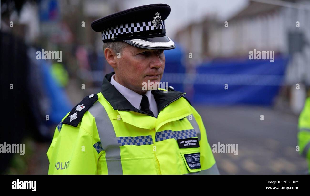 Grab from PA video of Chief superintendent Dave Stringer speaking to ...