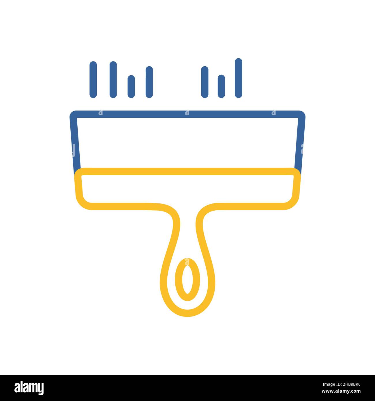 Putty knife tool vector icon. Construction, repair and building. Graph ...