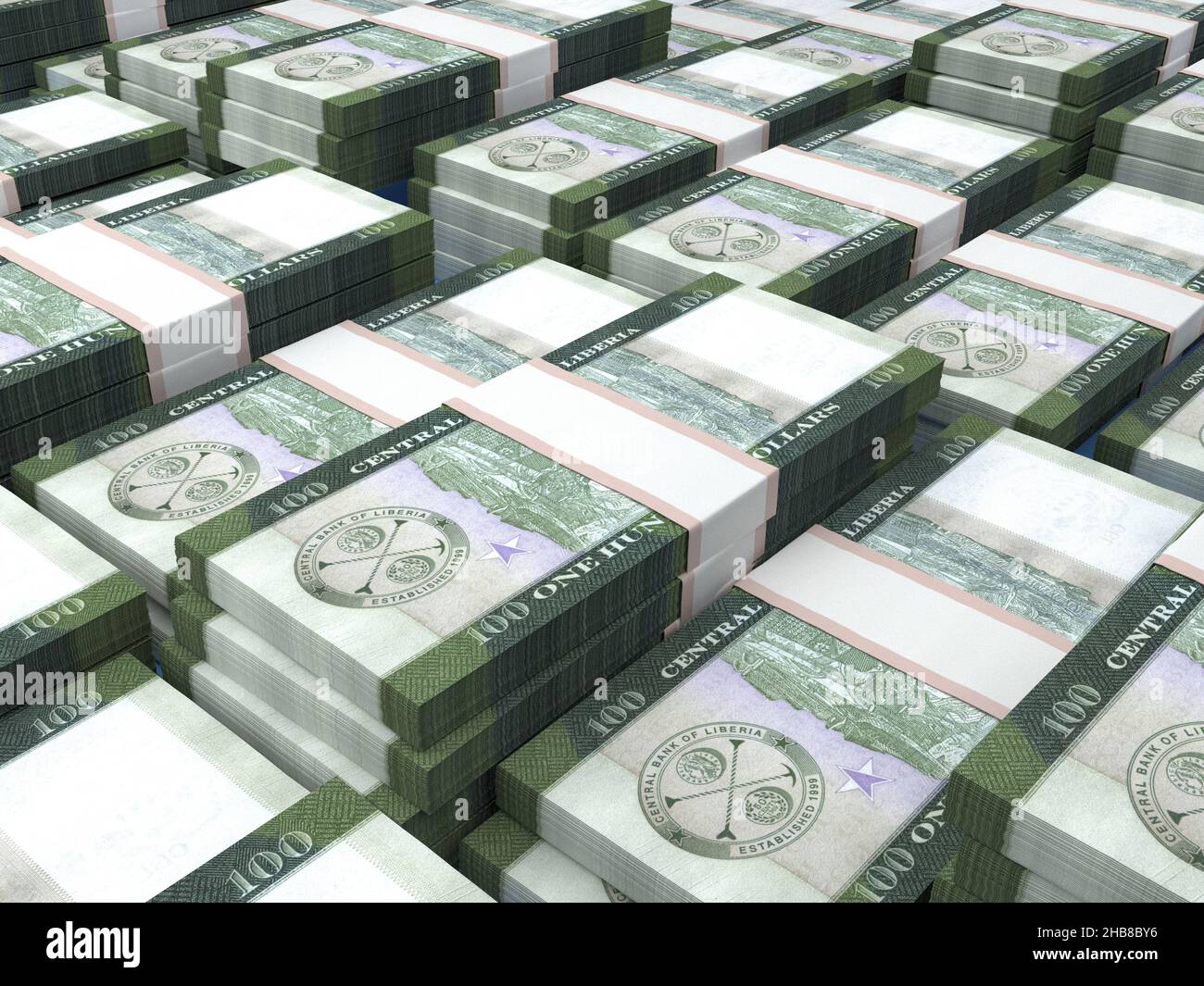 Money of Liberia. Dollar bills. LRD banknotes. 100 English. Business ...