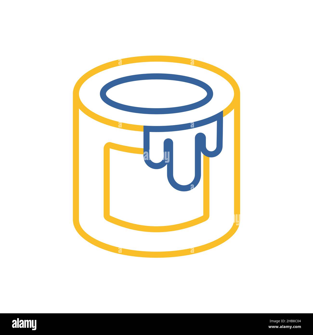 Paint bucket vector icon. Construction, repair and building. Graph ...