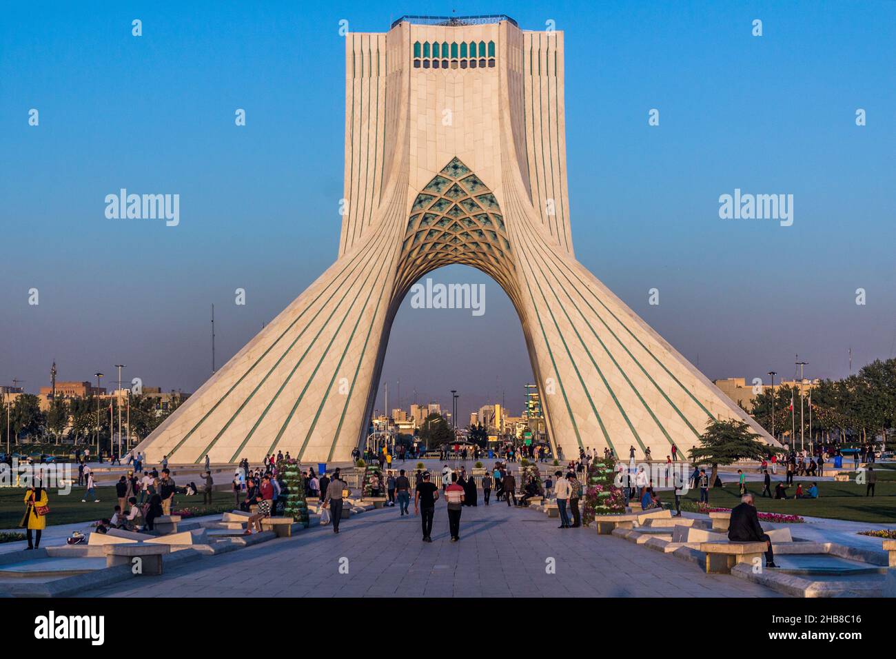 TEHRAN, IRAN - APRIL 2, 2018: Afternoon view of Azadi Tower Freedom ...