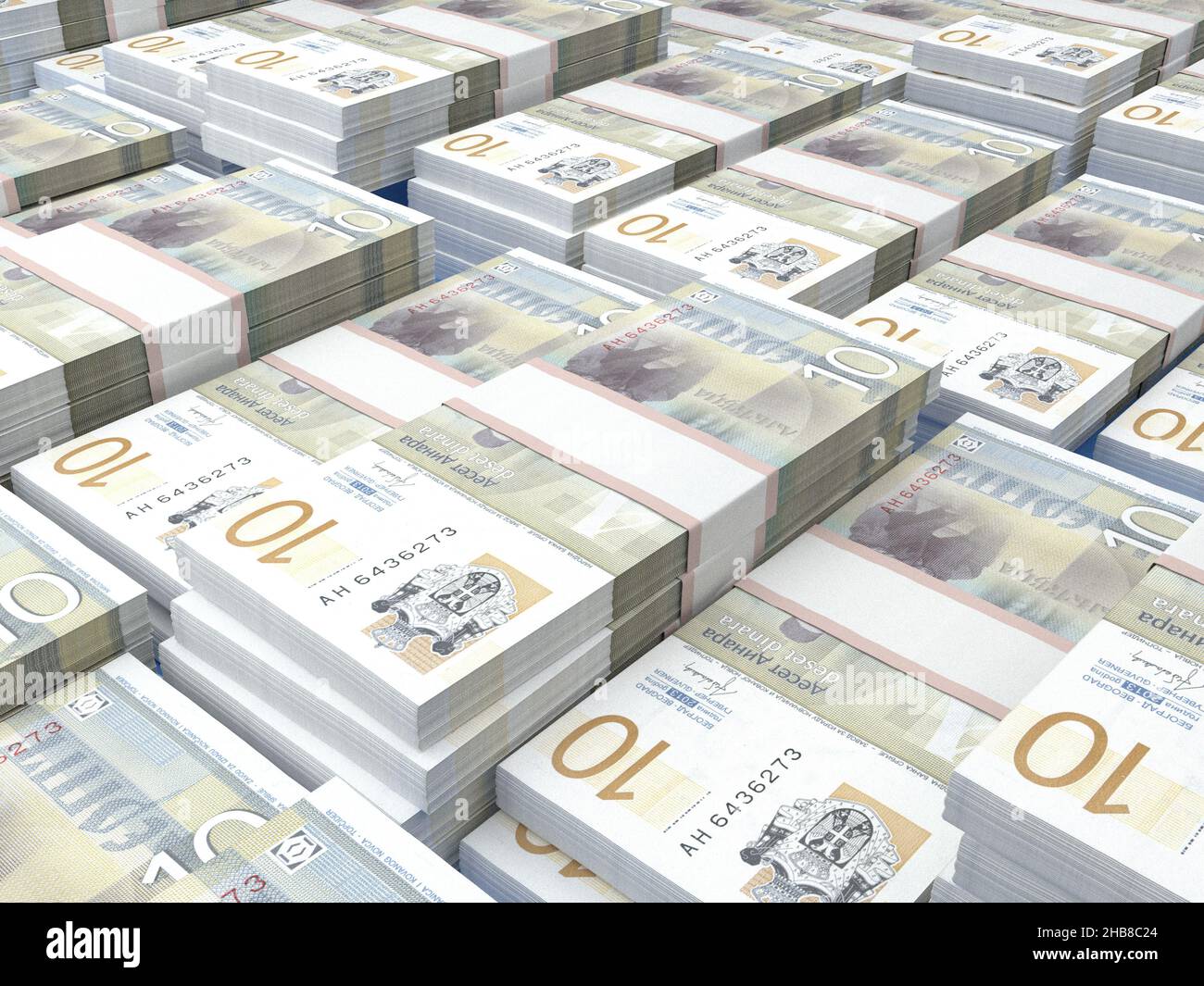 Money of Serbia. Serbian dinar bills. RSD banknotes. 10 dinari ...