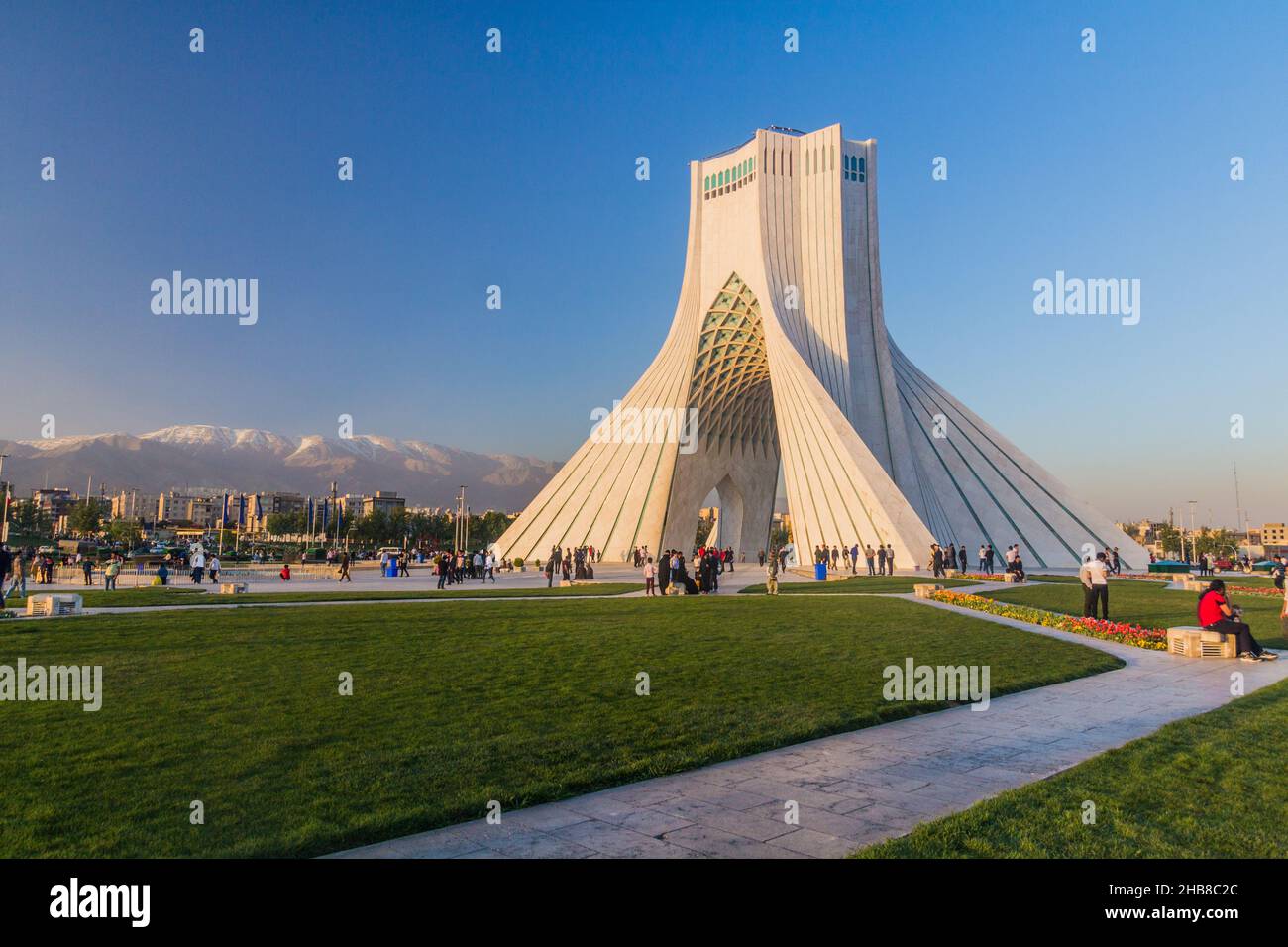 TEHRAN, IRAN - APRIL 2, 2018: Afternoon view of Azadi Tower Freedom ...