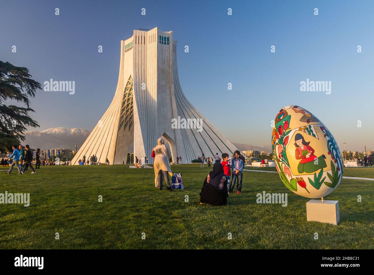 TEHRAN, IRAN - APRIL 2, 2018: Afternoon view of Azadi Tower Freedom ...