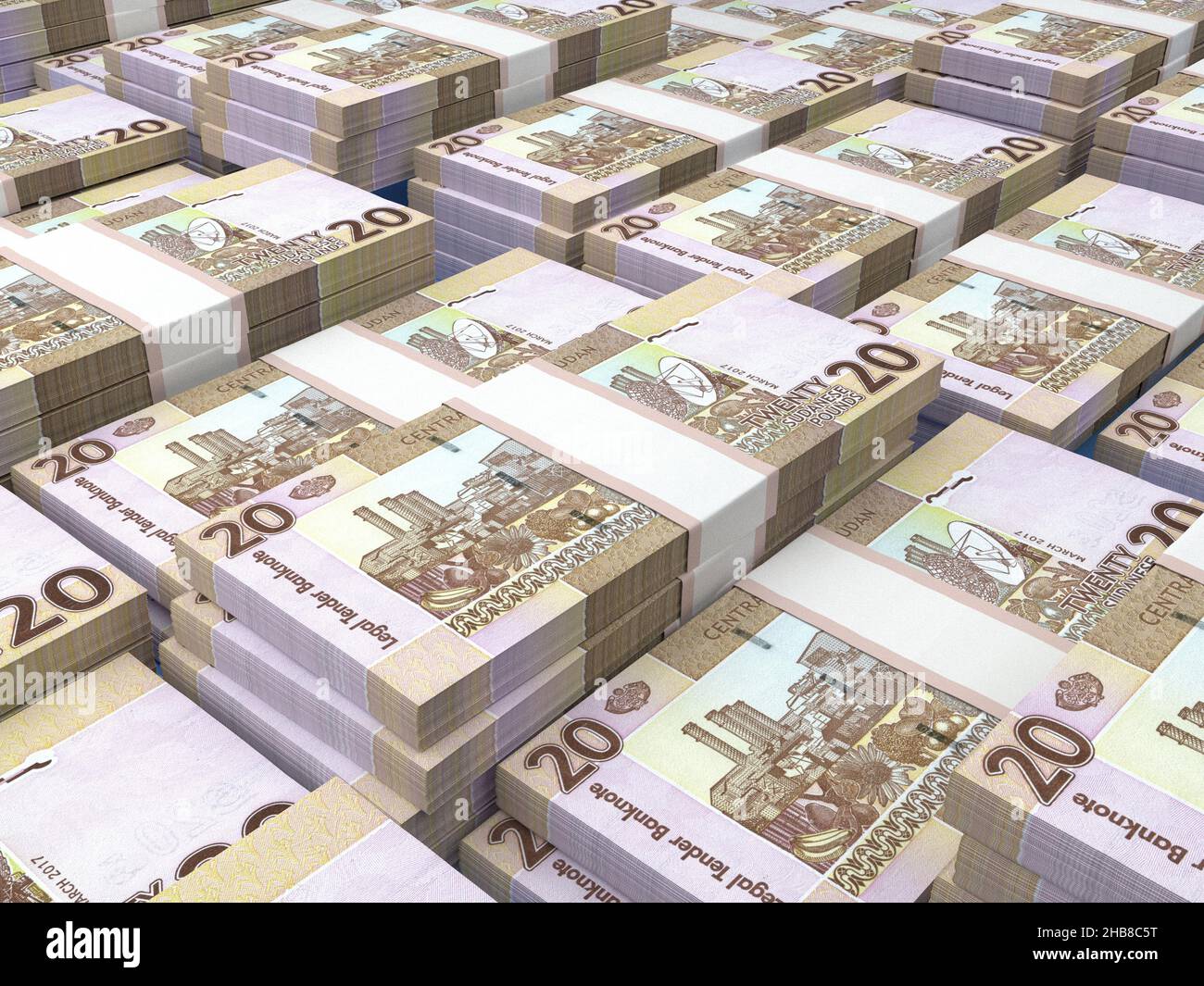 Money of Sudan. Sudanese pound bills. SDG banknotes. 20 pounds ...