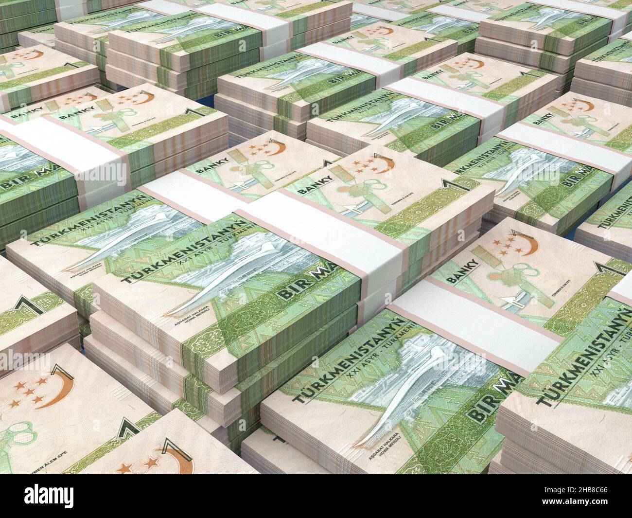 Money of Turkmenistan. Manat bills. TMT banknotes. 1 Turkmen. Business ...