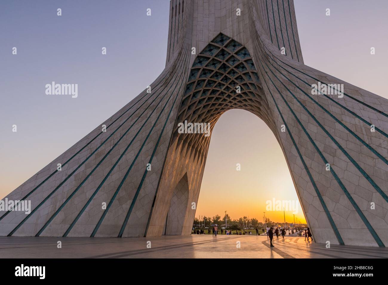 TEHRAN, IRAN - APRIL 2, 2018: Sunset view of Azadi Tower Freedom Tower ... TEHRAN, IRAN - APRIL 2, 2018: Sunset view of Azadi Tower Freedom Tower ...