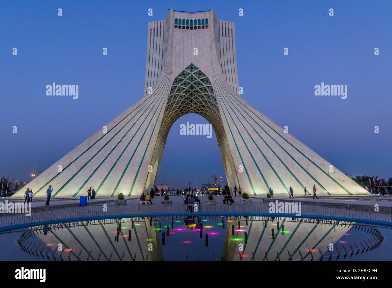 TEHRAN, IRAN - APRIL 2, 2018: Evening view of Azadi Tower Freedom Tower ...