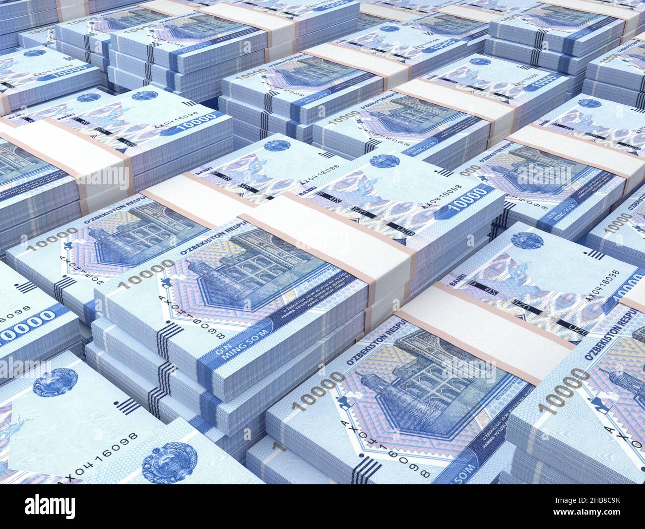 Money of Uzbekistan. Som bills. UZS banknotes. 10000 Uzbek. Business ...