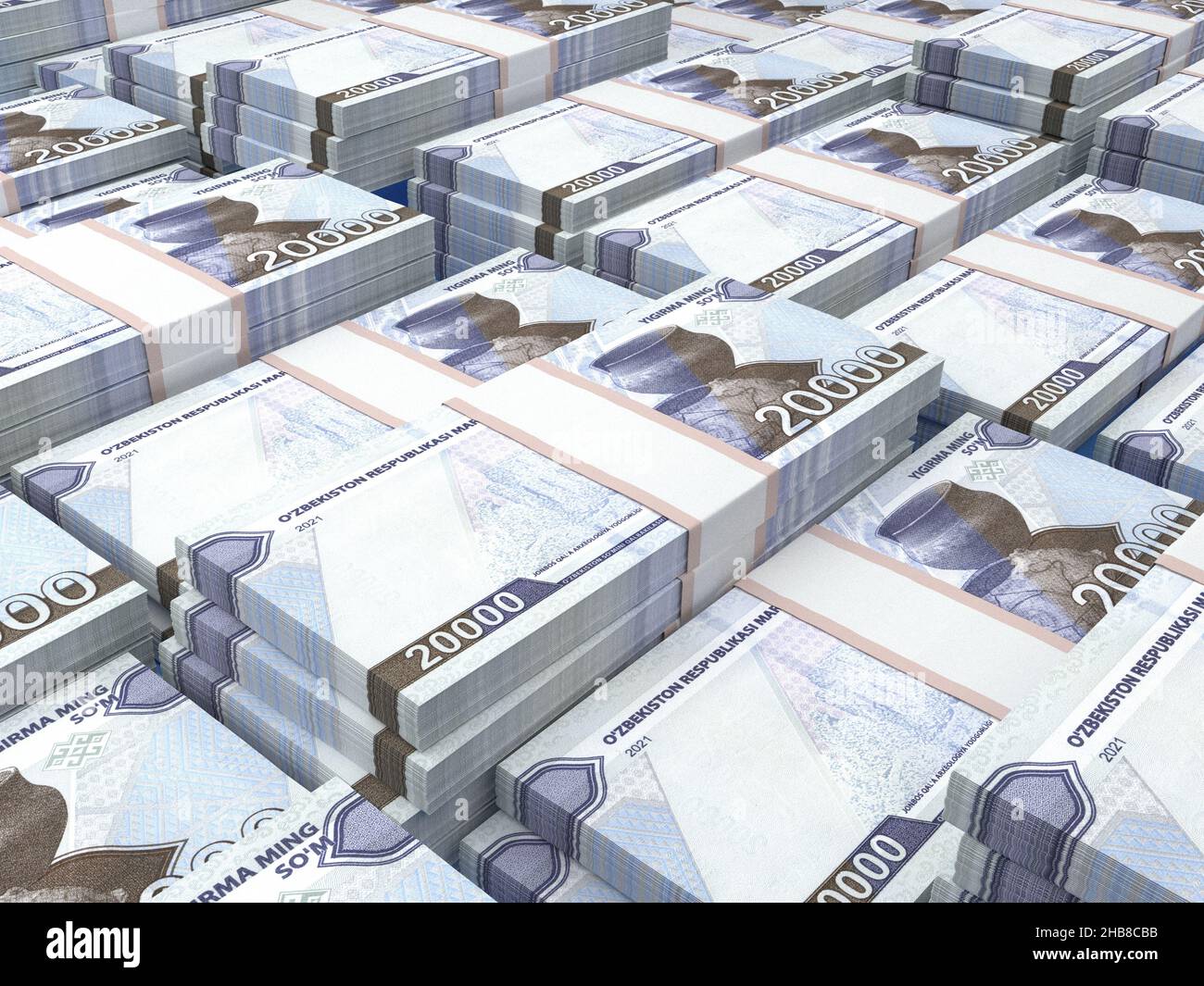 Money of Uzbekistan. Som bills. UZS banknotes. 20000 Uzbek. Business ...