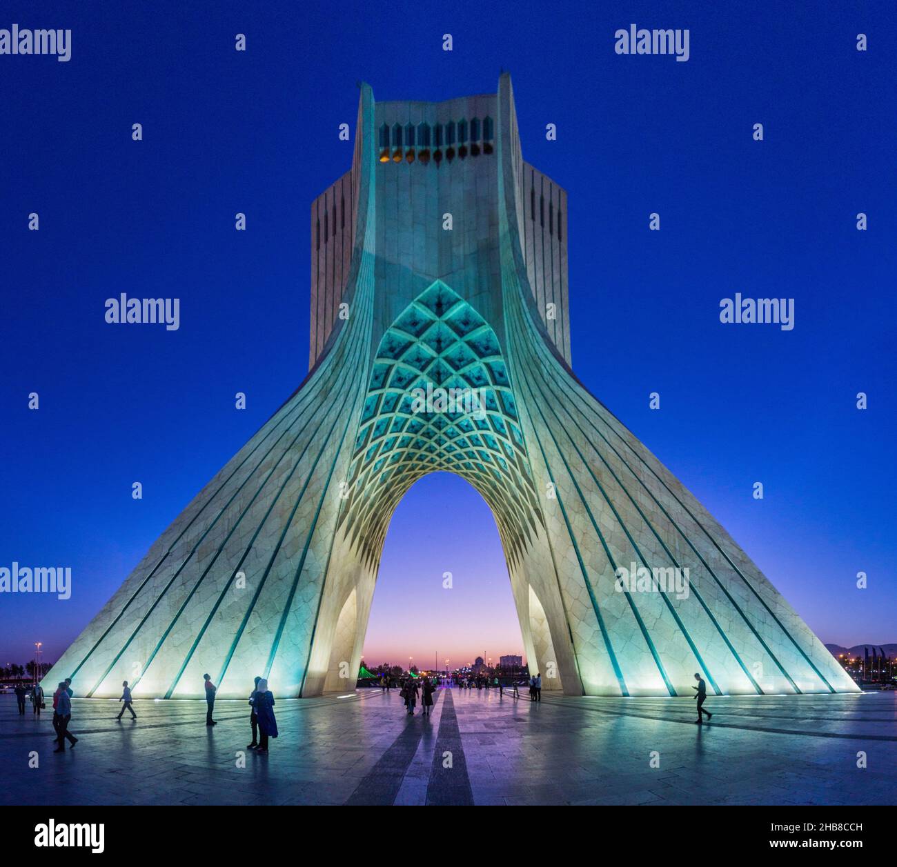 TEHRAN, IRAN - APRIL 2, 2018: Evening view of Azadi Tower Freedom Tower ...