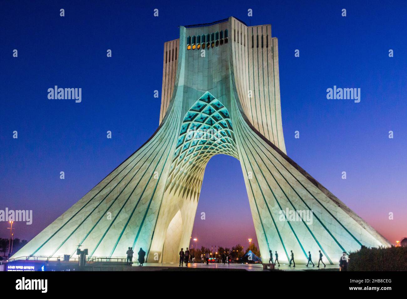 TEHRAN, IRAN - APRIL 2, 2018: Evening view of Azadi Tower Freedom Tower ...
