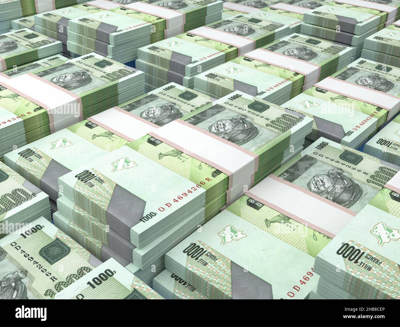 Money of DR Congo. Franc bills. CDF banknotes. 1000 French. Business ...