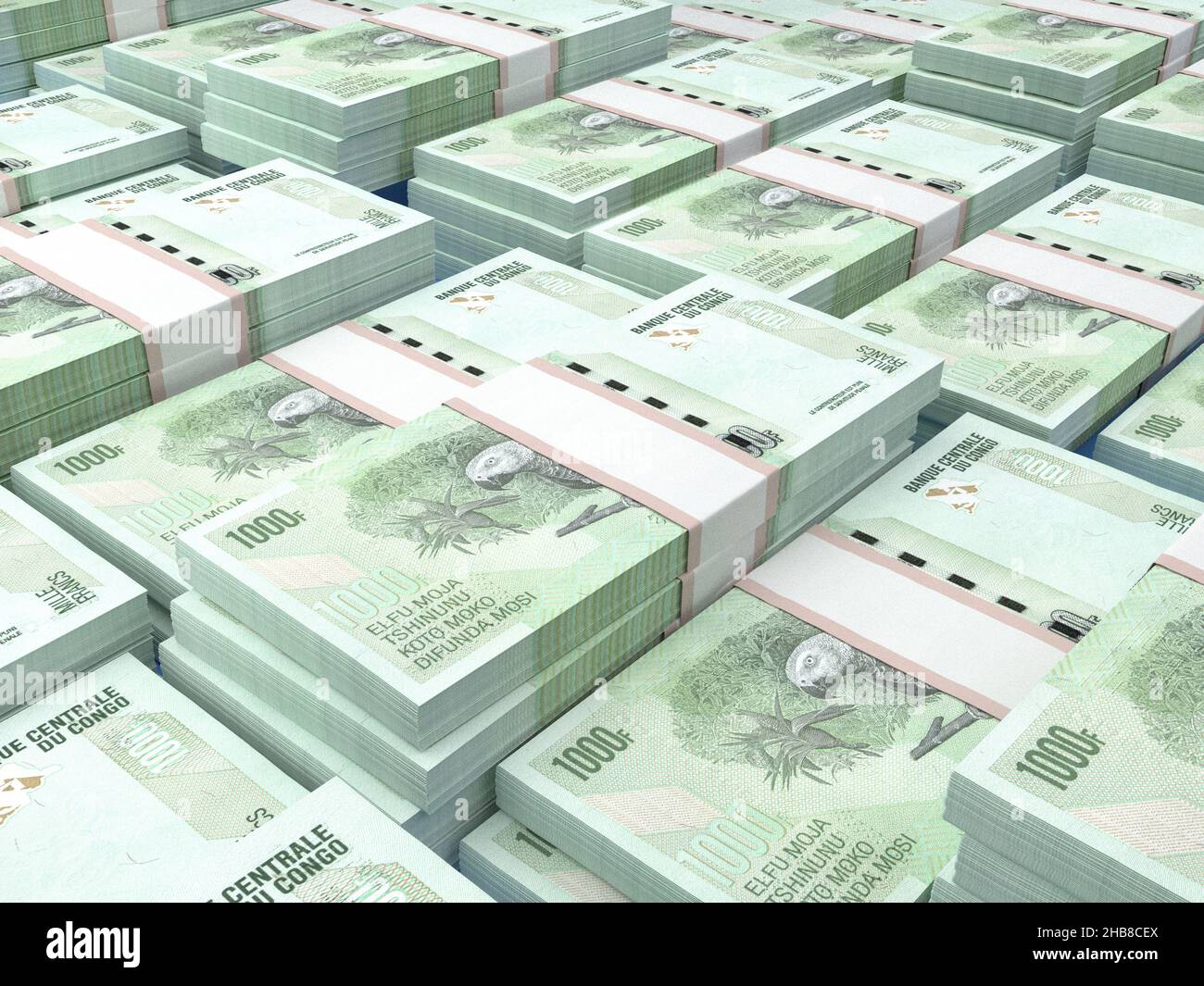 Money of DR Congo. Franc bills. CDF banknotes. 1000 French. Business ...