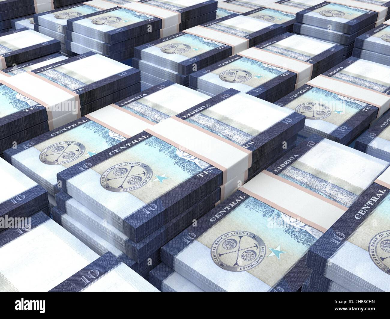 Money of Liberia. Dollar bills. LRD banknotes. 10 English. Business ...