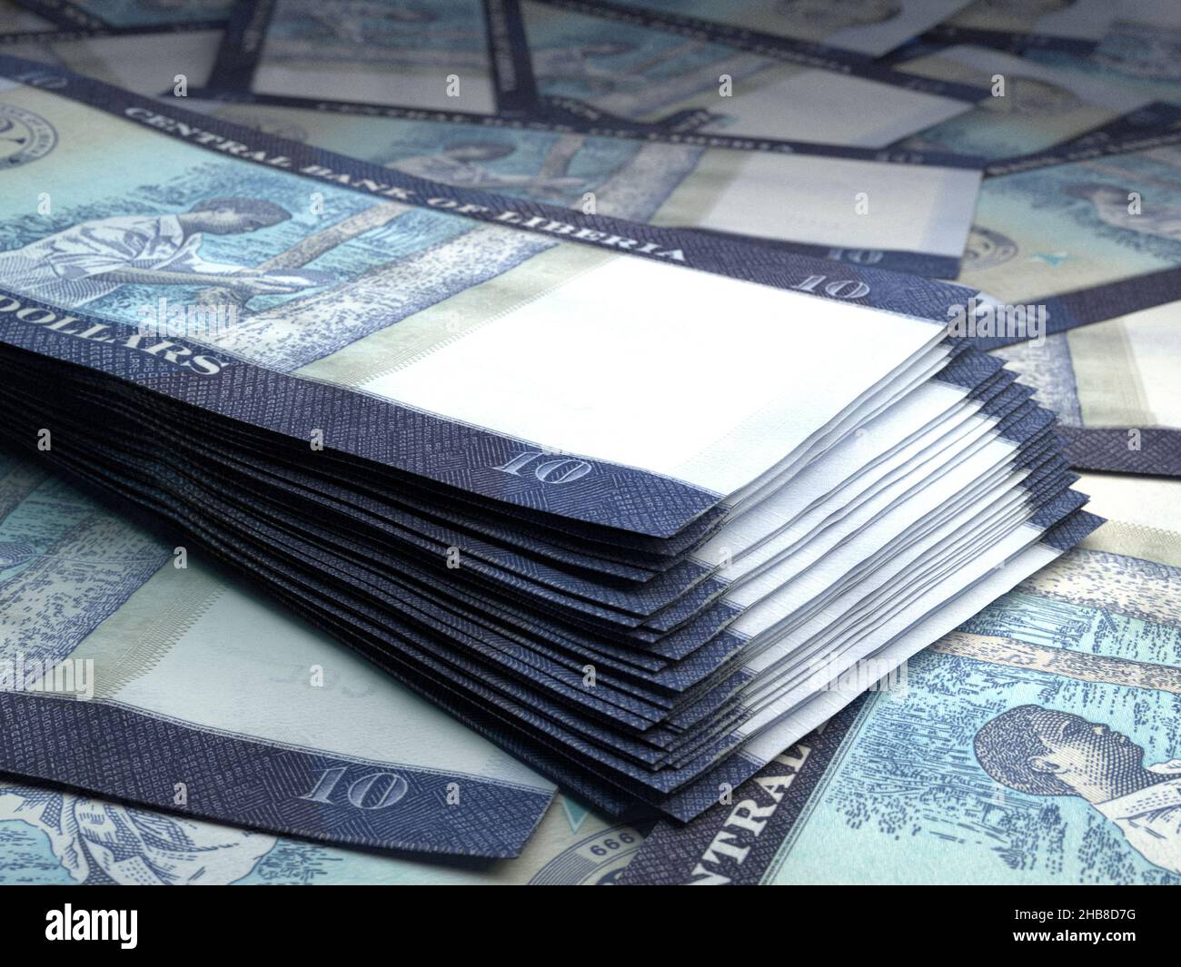 Money of Liberia. Dollar bills. LRD banknotes. 10 English. Business ...