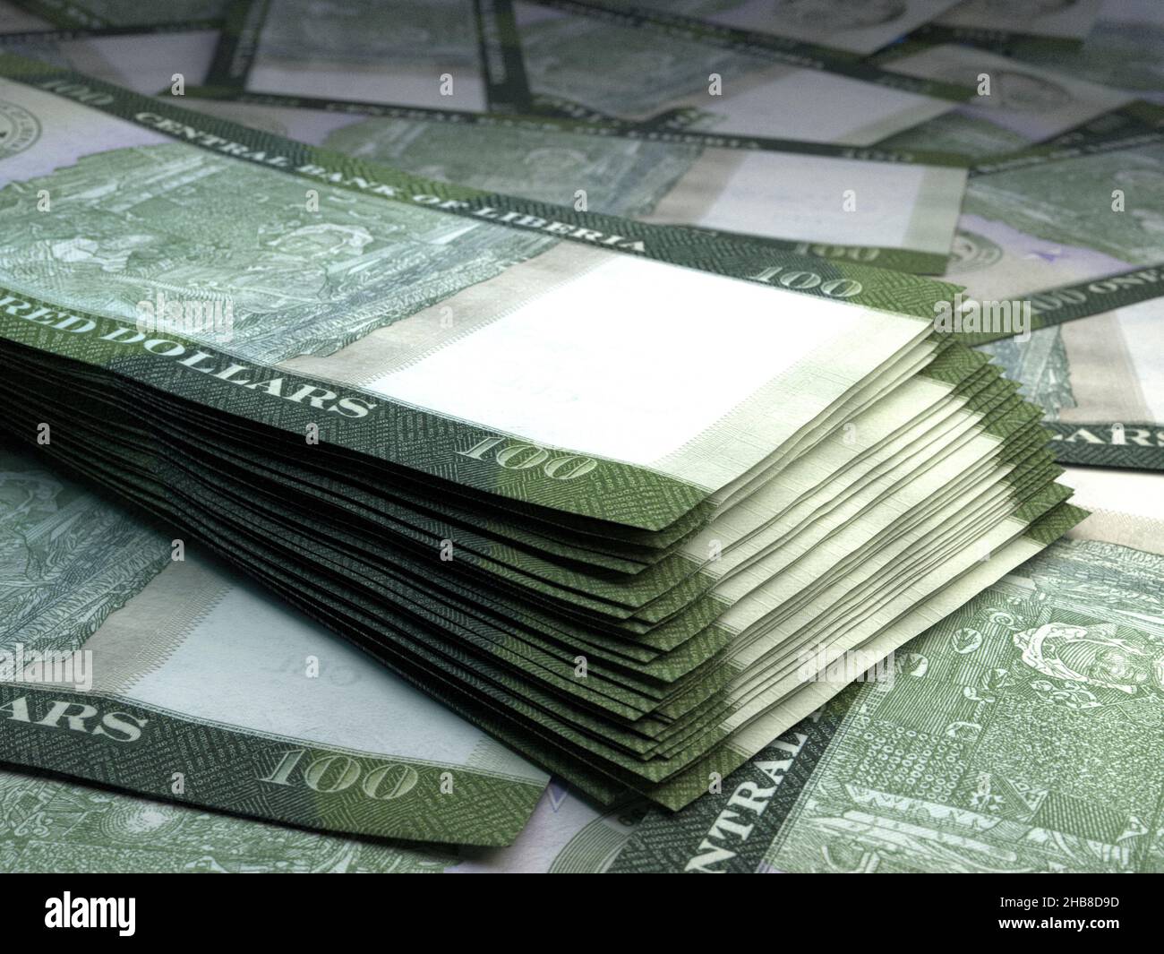 Money of Liberia. Dollar bills. LRD banknotes. 100 English. Business ...