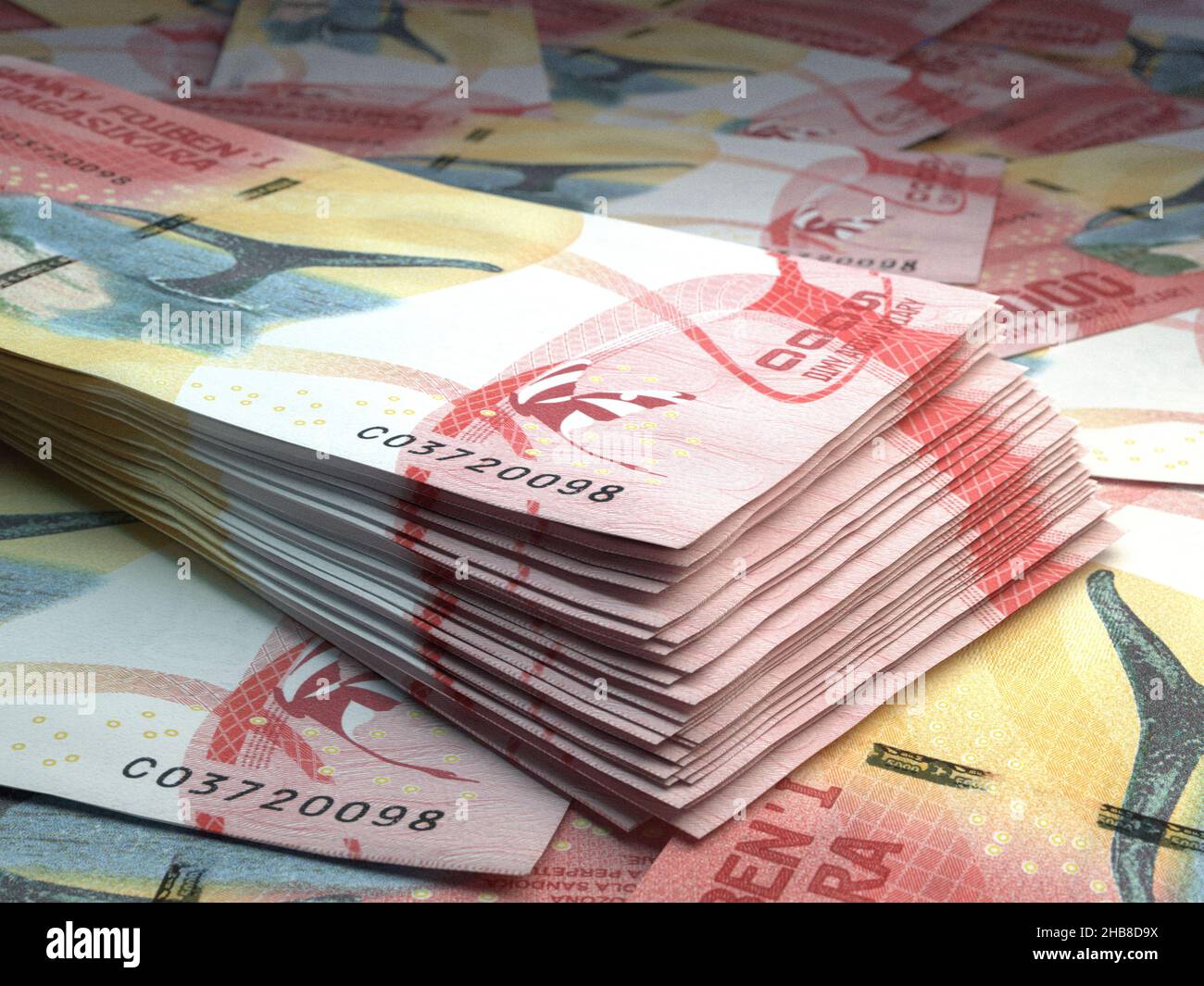 Money of Madagascar. Malagasy ariary bills. MGA banknotes. 5000 ariary ...