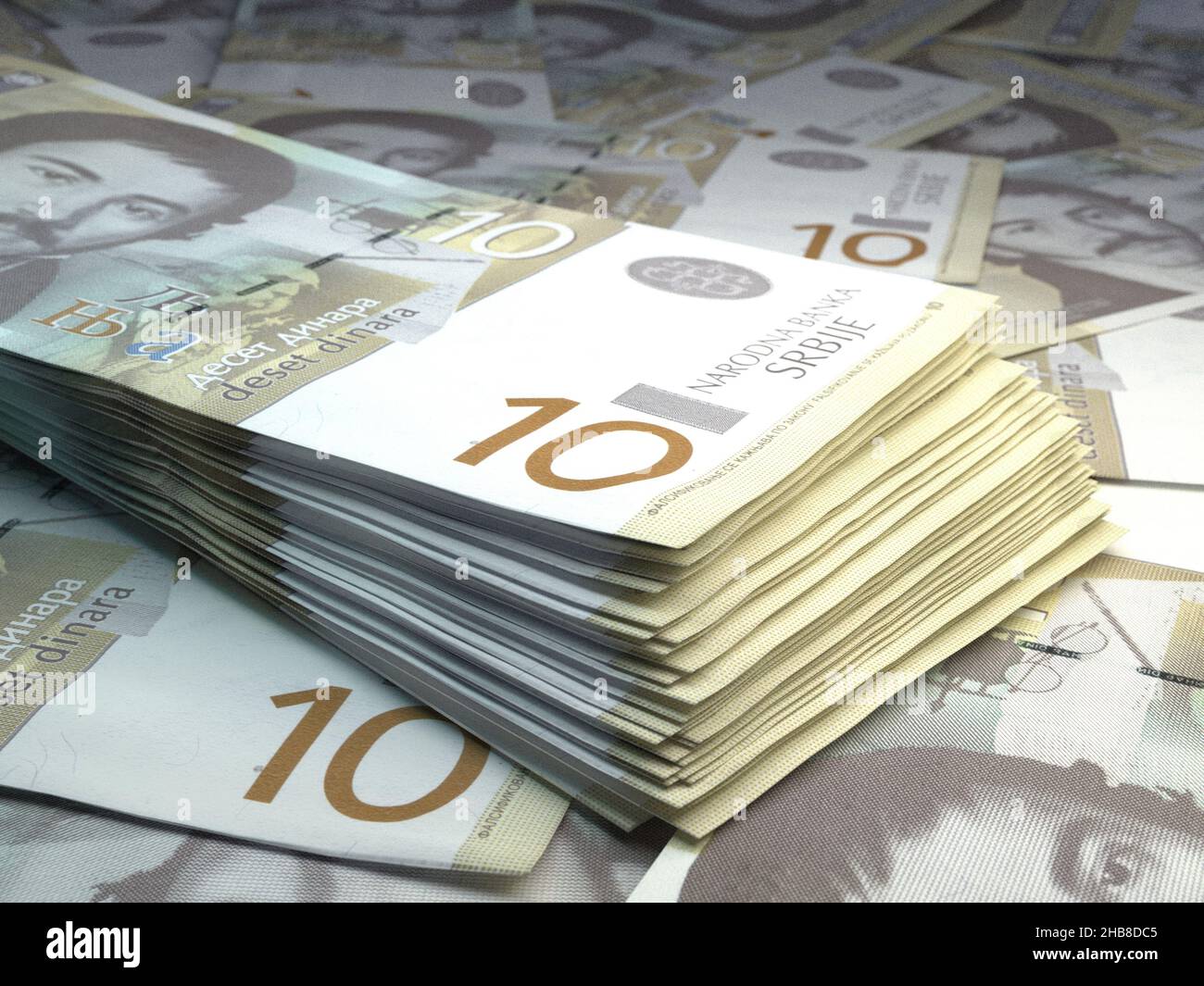 Money of Serbia. Serbian dinar bills. RSD banknotes. 10 dinari ...