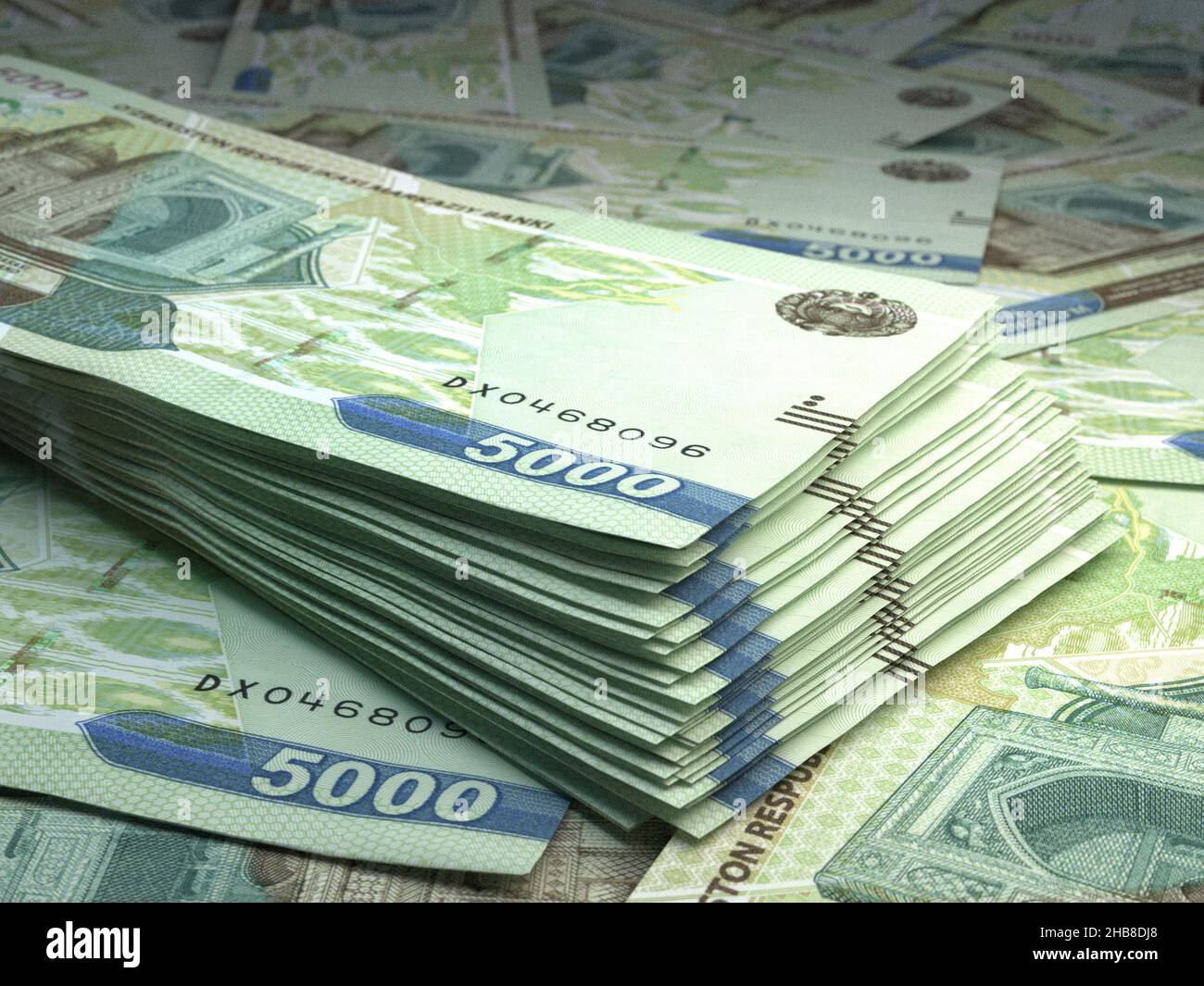 Money of Uzbekistan. Som bills. UZS banknotes. 5000 Uzbek. Business ...