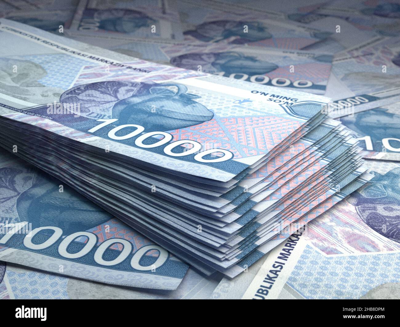 Money of Uzbekistan. Som bills. UZS banknotes. 10000 Uzbek. Business ...