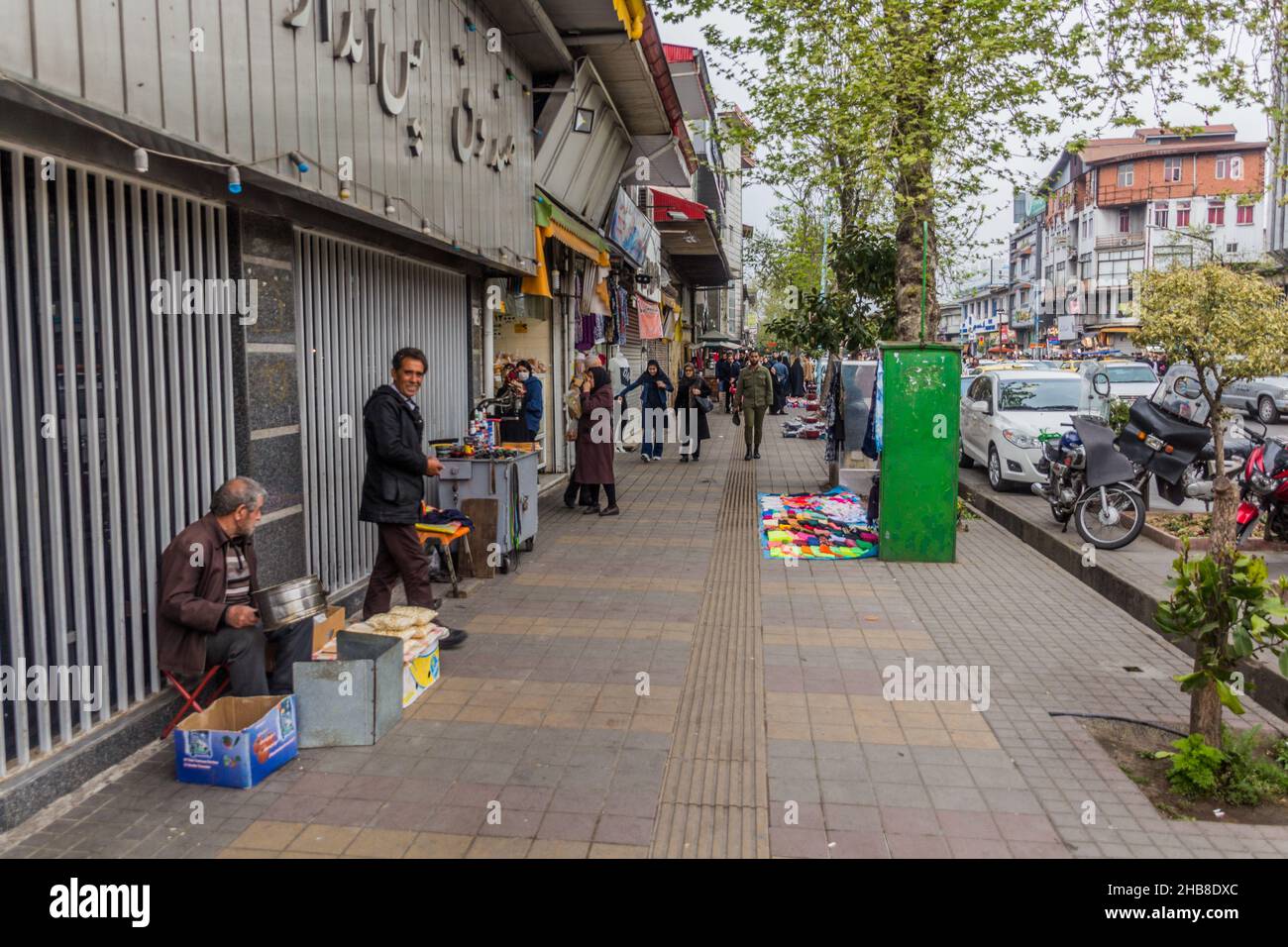 RASHT, IRAN - APRIL 6, 2018: Street sellers in Rasht, Iran Stock Photo ...