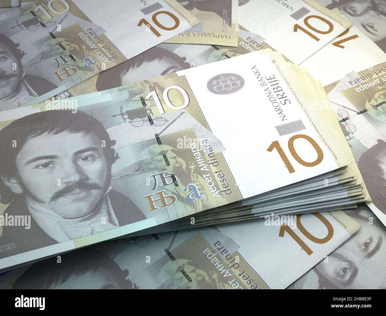 Money of Serbia. Serbian dinar bills. RSD banknotes. 10 dinari ...