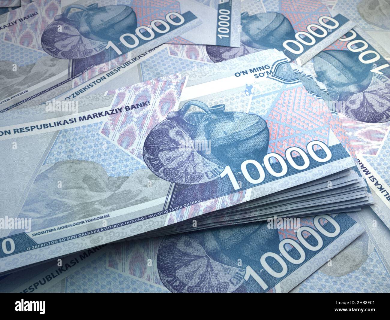 Money of Uzbekistan. Som bills. UZS banknotes. 10000 Uzbek. Business ...