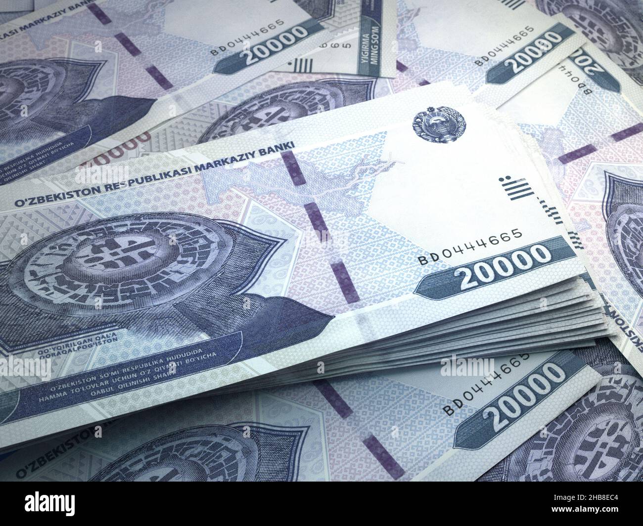 Money of Uzbekistan. Som bills. UZS banknotes. 20000 Uzbek. Business ...