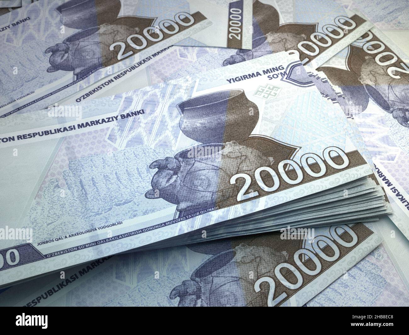 Money of Uzbekistan. Som bills. UZS banknotes. 20000 Uzbek. Business ...