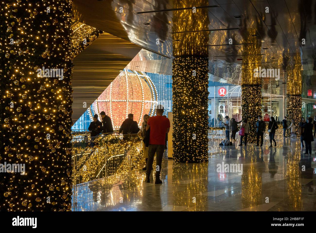 Shine Bright light display during the holiday season in The Shops at ...