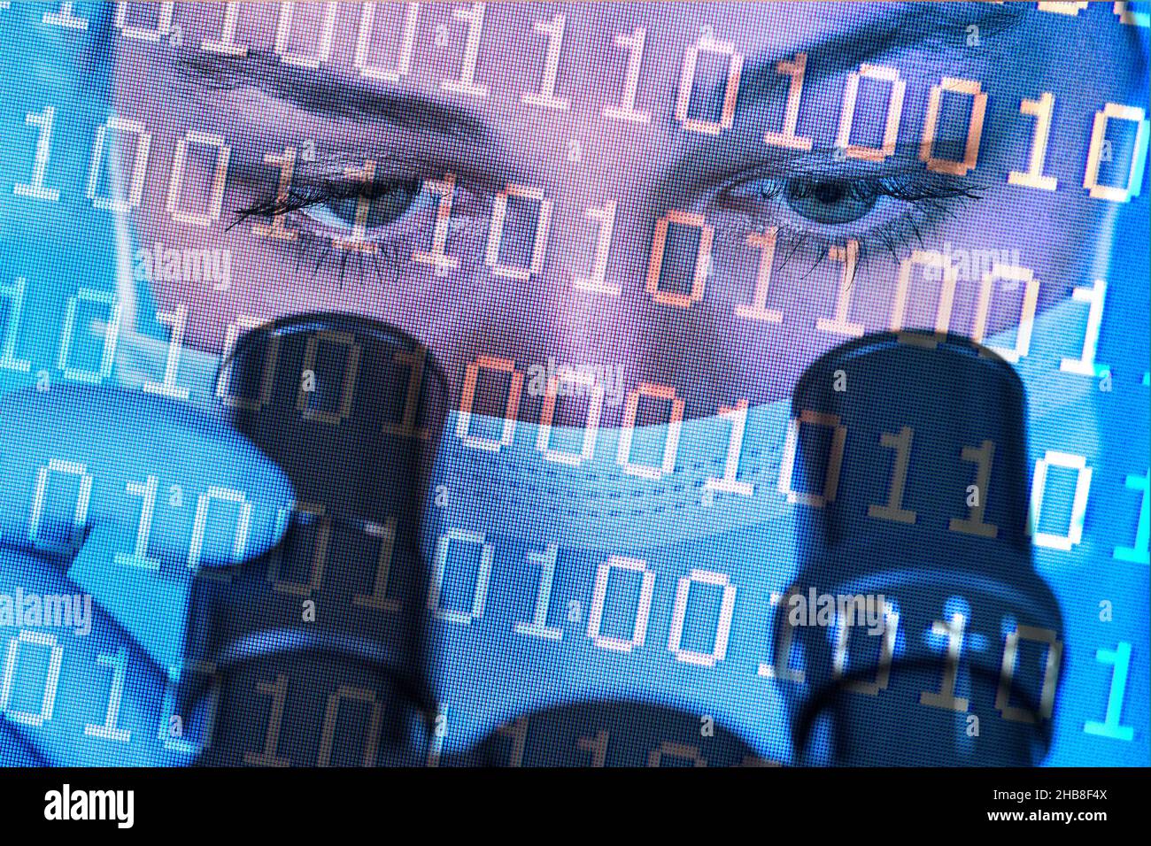 Eye close up human microscope hi-res stock photography and images - Alamy