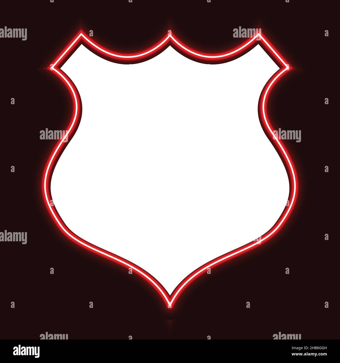 Blank USA highway sign icon vector design with neon light. eps 10 Stock ...