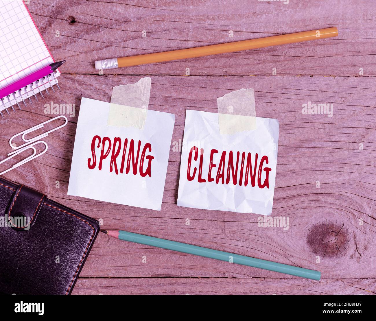 Sign displaying Spring Cleaning. Concept meaning practice of thoroughly ...