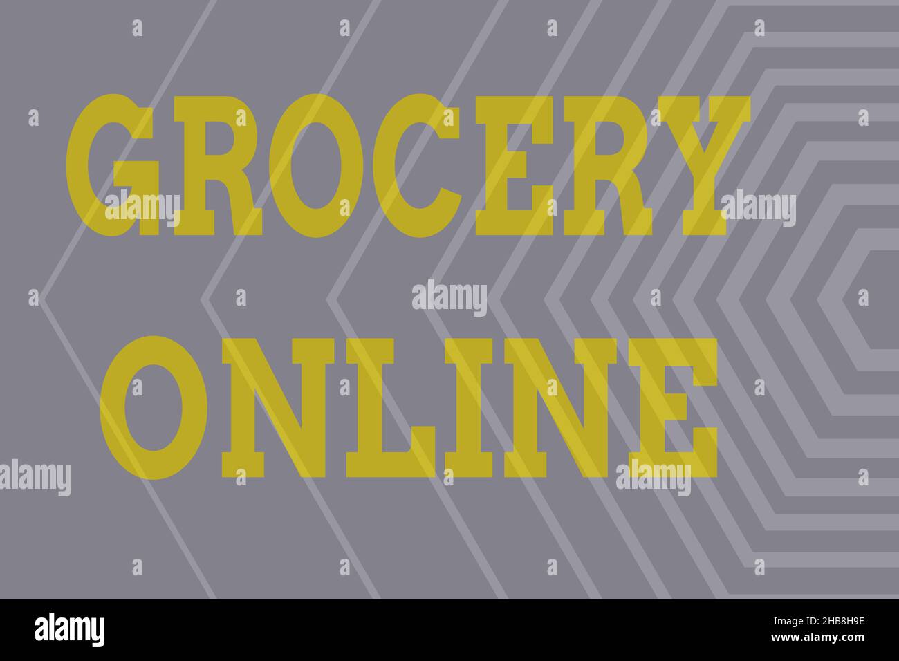 Sign displaying Grocery Online. Business showcase digital version of ...