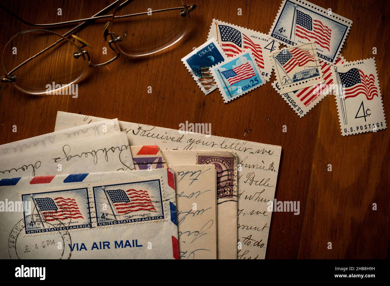 American flag on stamps hi-res stock photography and images - Alamy