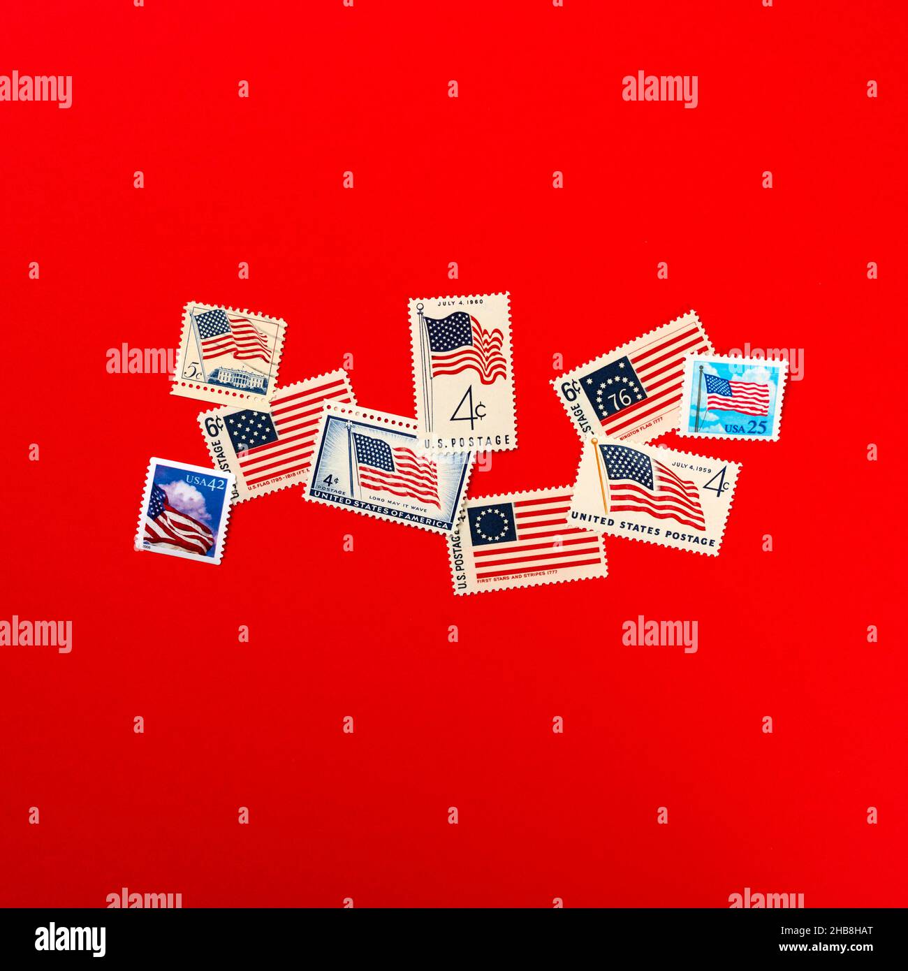Retro postage hi-res stock photography and images - Alamy