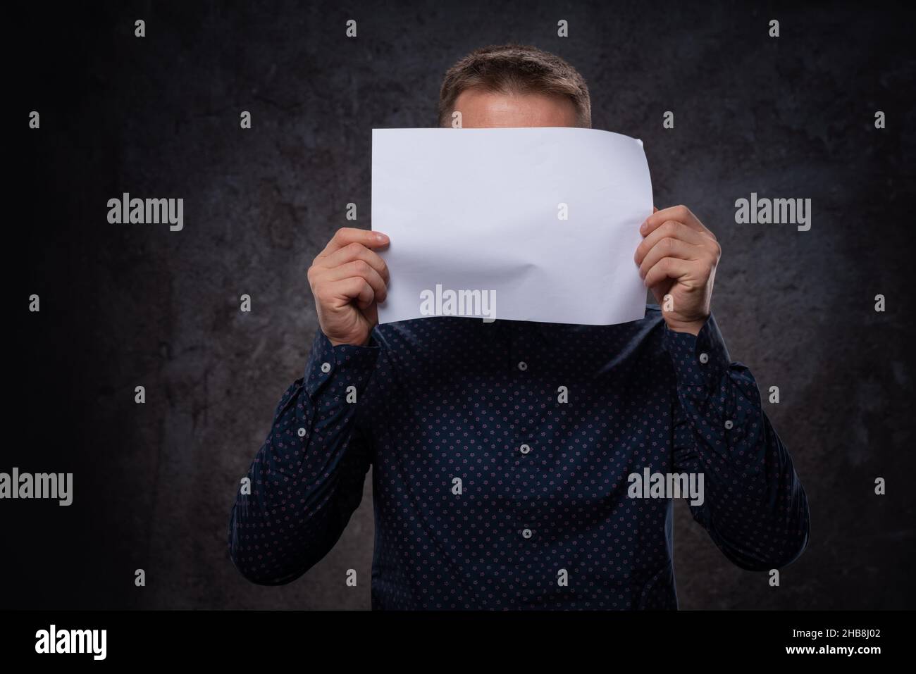 Hands face space poster hi-res stock photography and images - Alamy