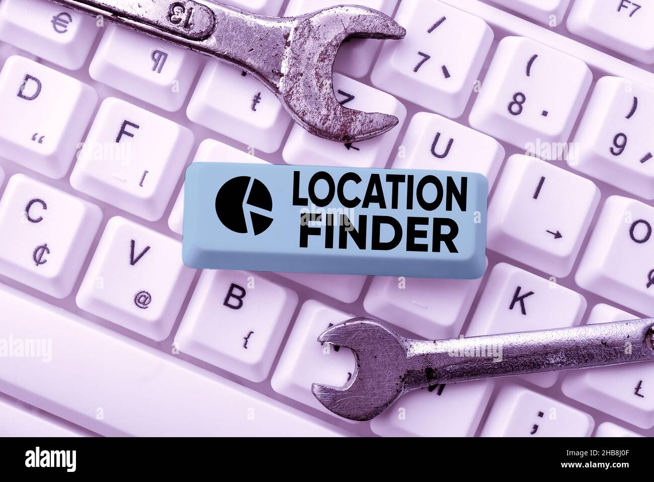 Sign displaying Location Finder. Business approach A service featured ...