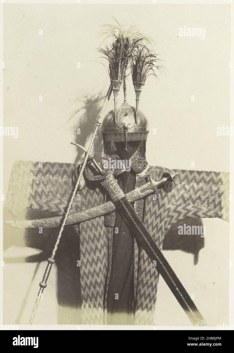 Chain armour, helmet and swords from India exhibited at the Great ...