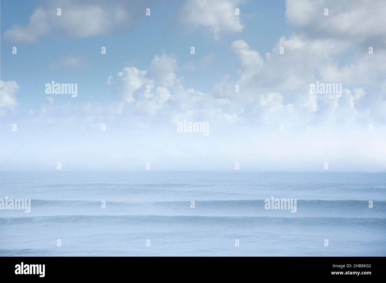 Fog and soft clouds over Atlantic Ocean Stock Photo - Alamy